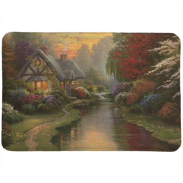 Thomas Kinkade A Quiet Evening Memory Foam Rug - Laural Home