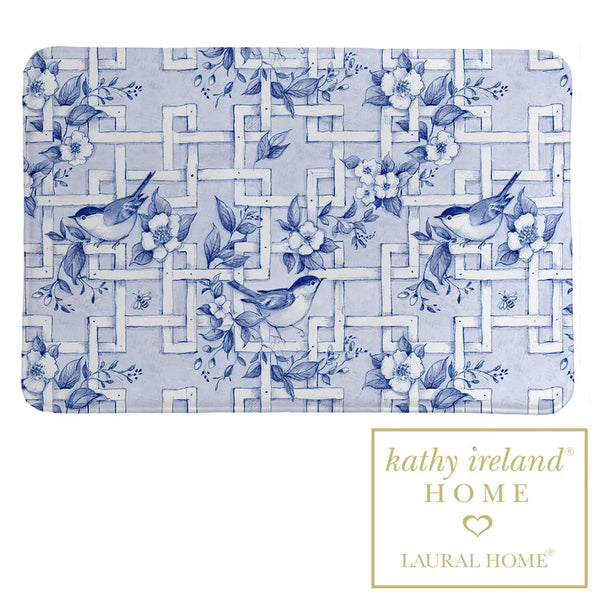kathy ireland® HOME Birds and Lattice Memory Foam Rug - Laural Home