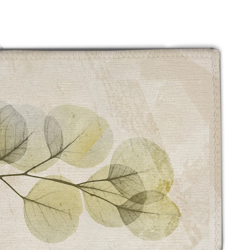 Smoky X-Ray of Eucalyptus Leaves Accent Rug - Laural Home