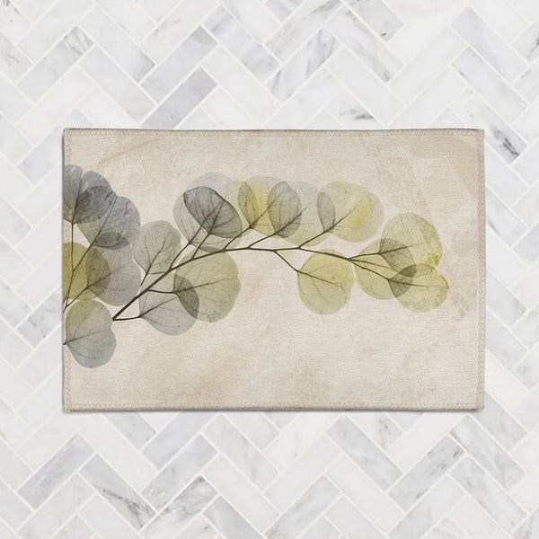 Smoky X-Ray of Eucalyptus Leaves Accent Rug - Laural Home